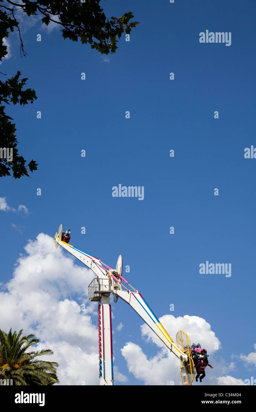 Fun fair rides at the Moomba Festival in Melbourne Stock Photo - Alamy