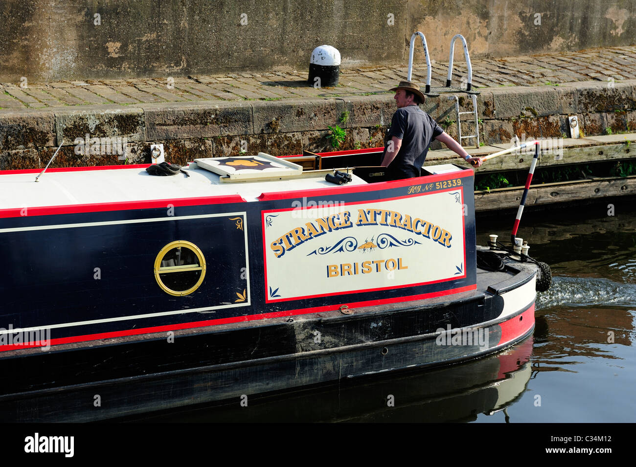 narrowboat about to enter beeston lock Nottingham england uk Stock ...