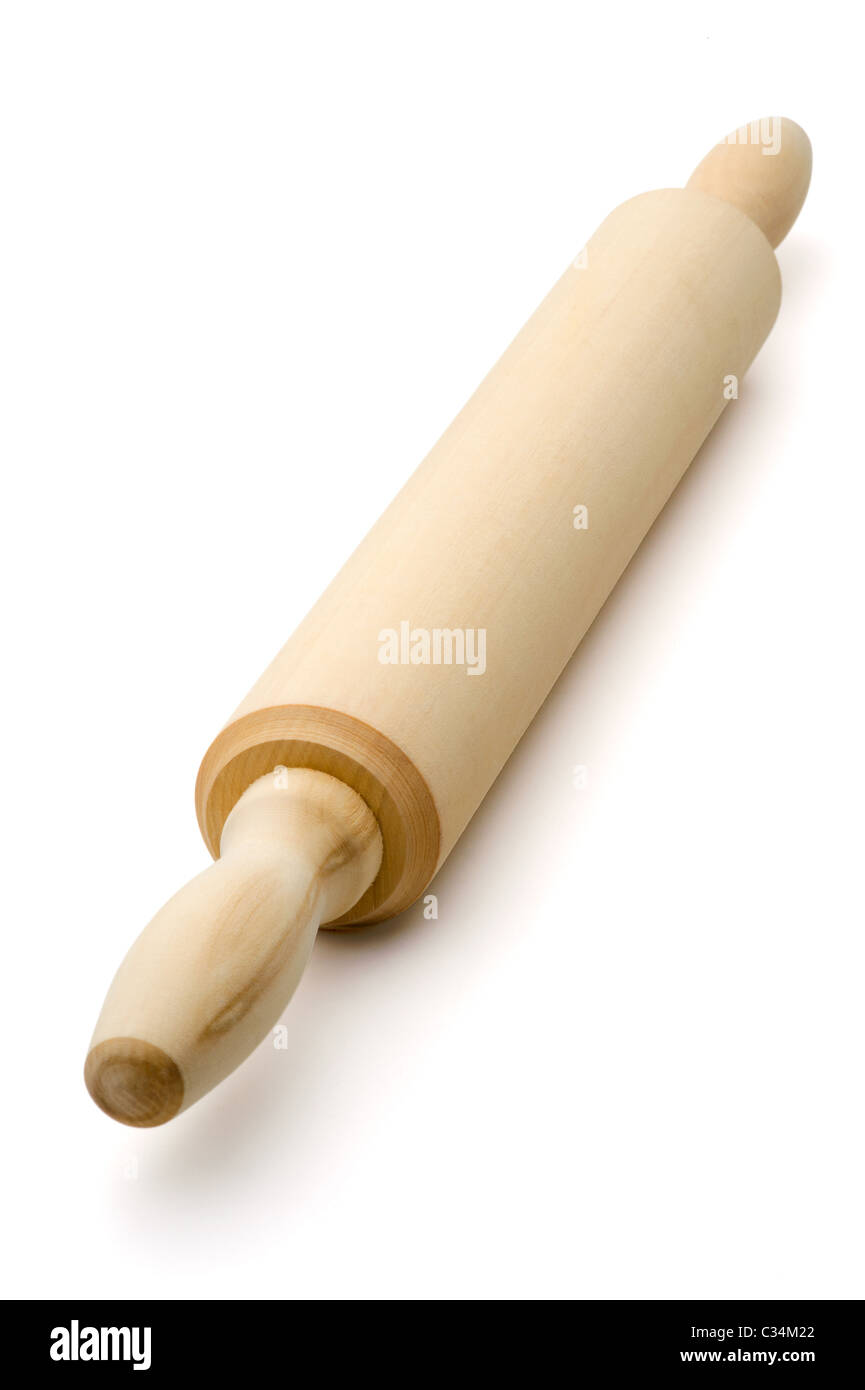 Rolling pin, beater, isolated on a white background Stock Photo - Alamy