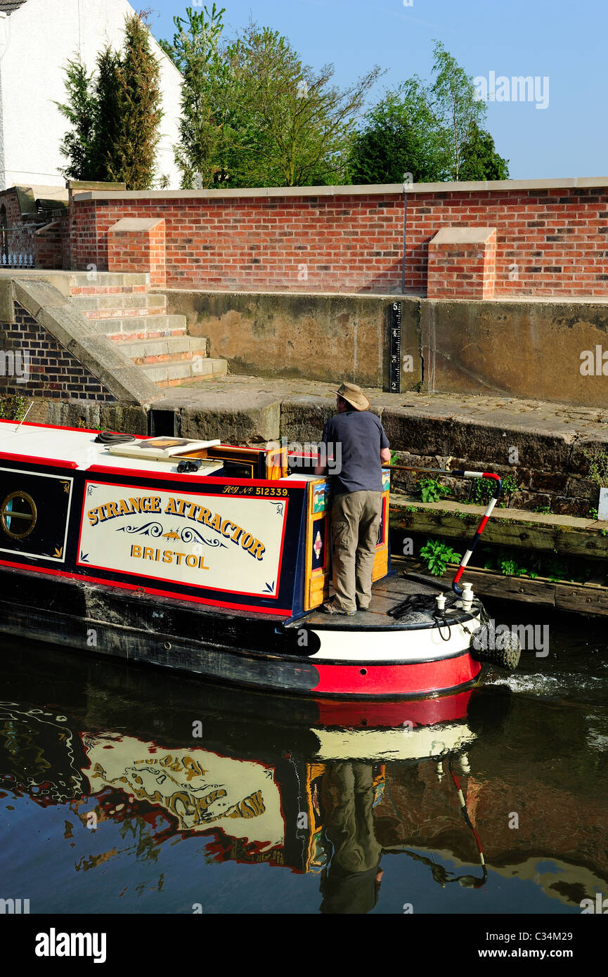 narrowboat about to enter beeston lock Nottingham england uk Stock ...