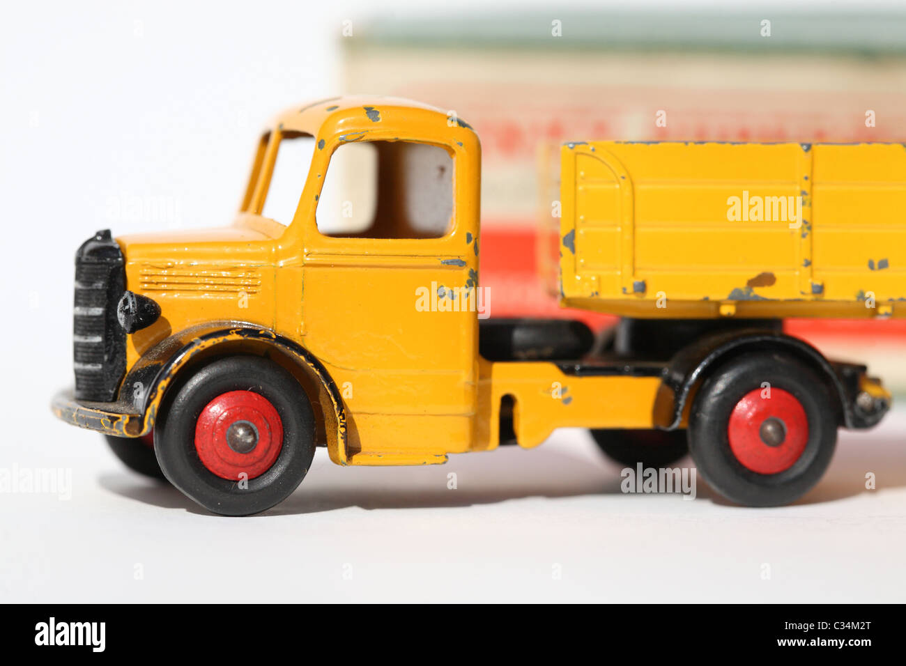 Yellow Toy Dinky Lorry Stock Photo - Alamy