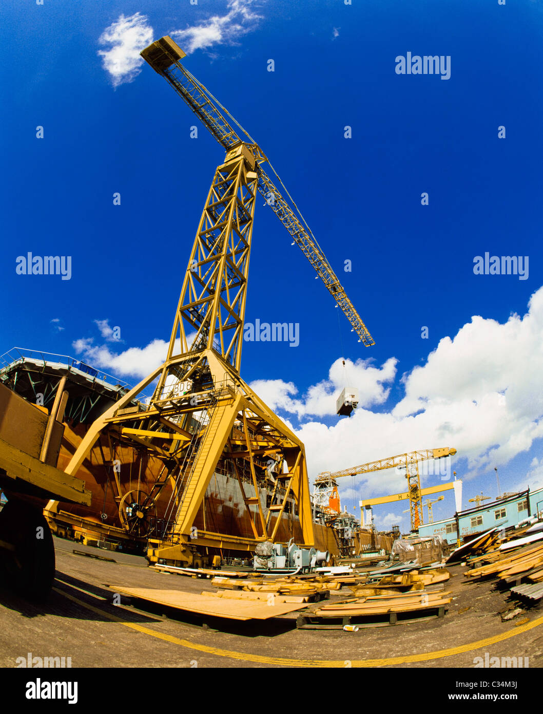 Belfast, County Antrim, Northern Ireland, Ship-Building, Harland ...