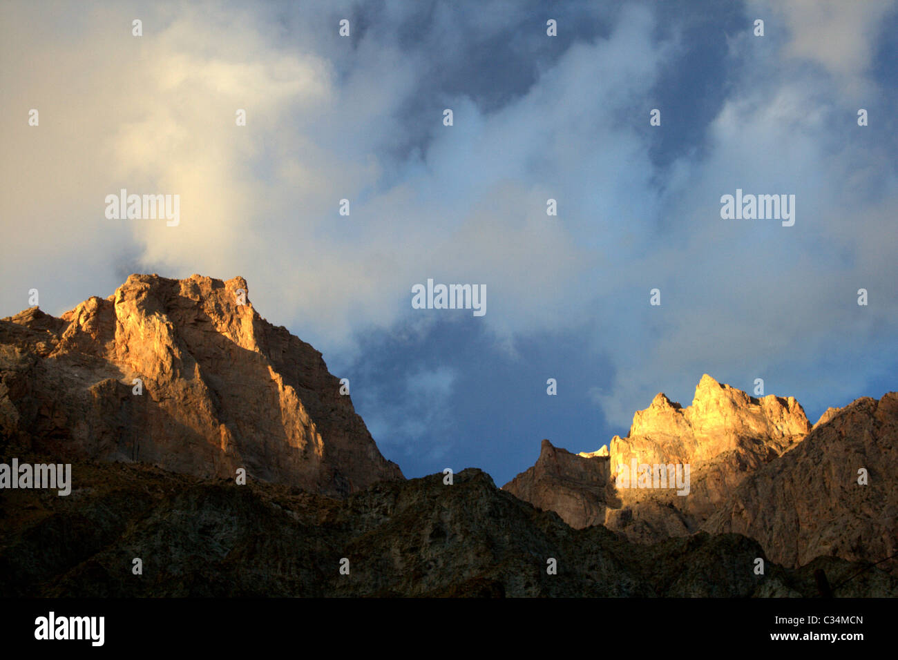 Limestone mountains in Yagnob valley, Pamiro-Alai, Tajikistan Stock ...