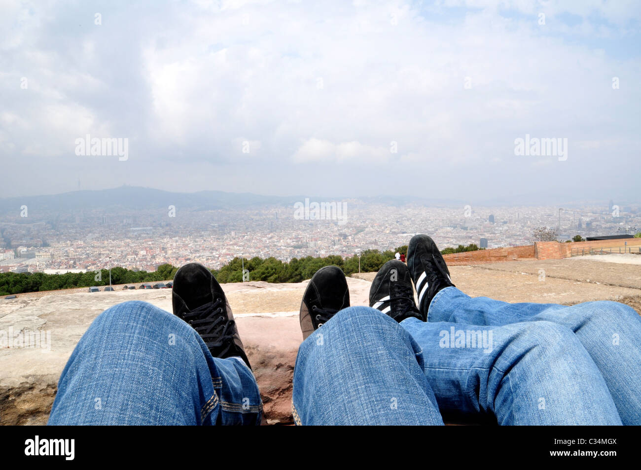 World under feet Stock Photo - Alamy