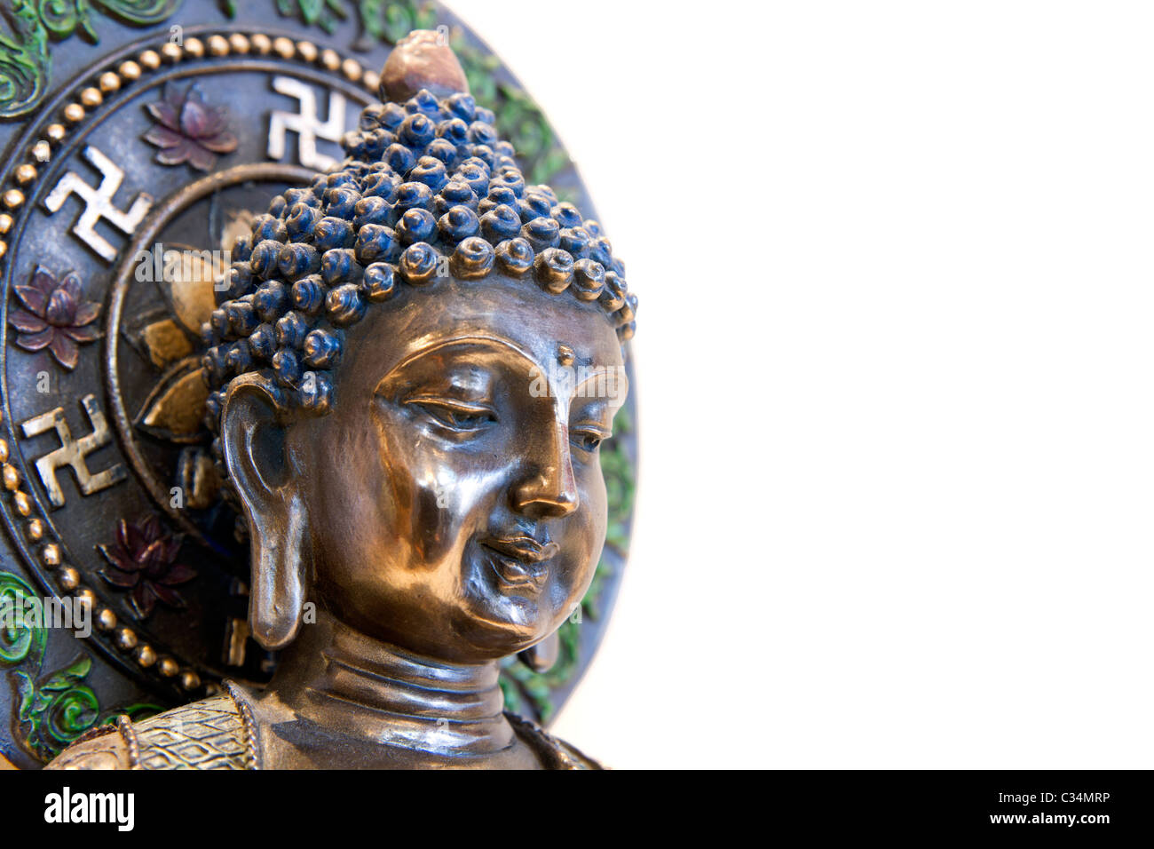 Indian Buddha Statue Face