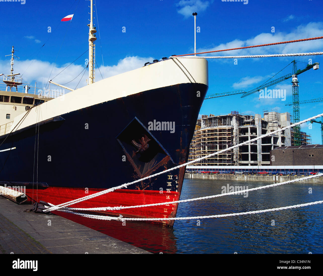 Customs House, Co Dublin, Ireland, Dock Scheme And Guinness Boat Stock ...
