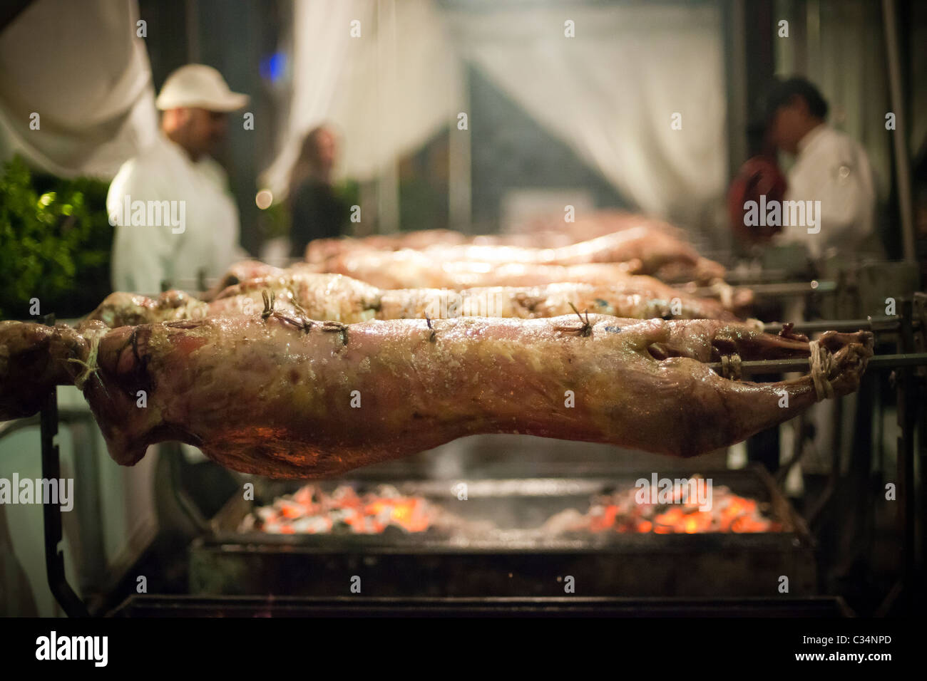 Spit Roast Lamb, Greece Stock Photos & Spit Roast Lamb, Greece Stock ...