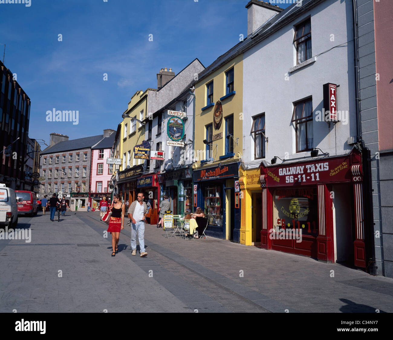 Galway City,Co,Galway,Ireland;Street Scene In Galway City Stock Photo ...