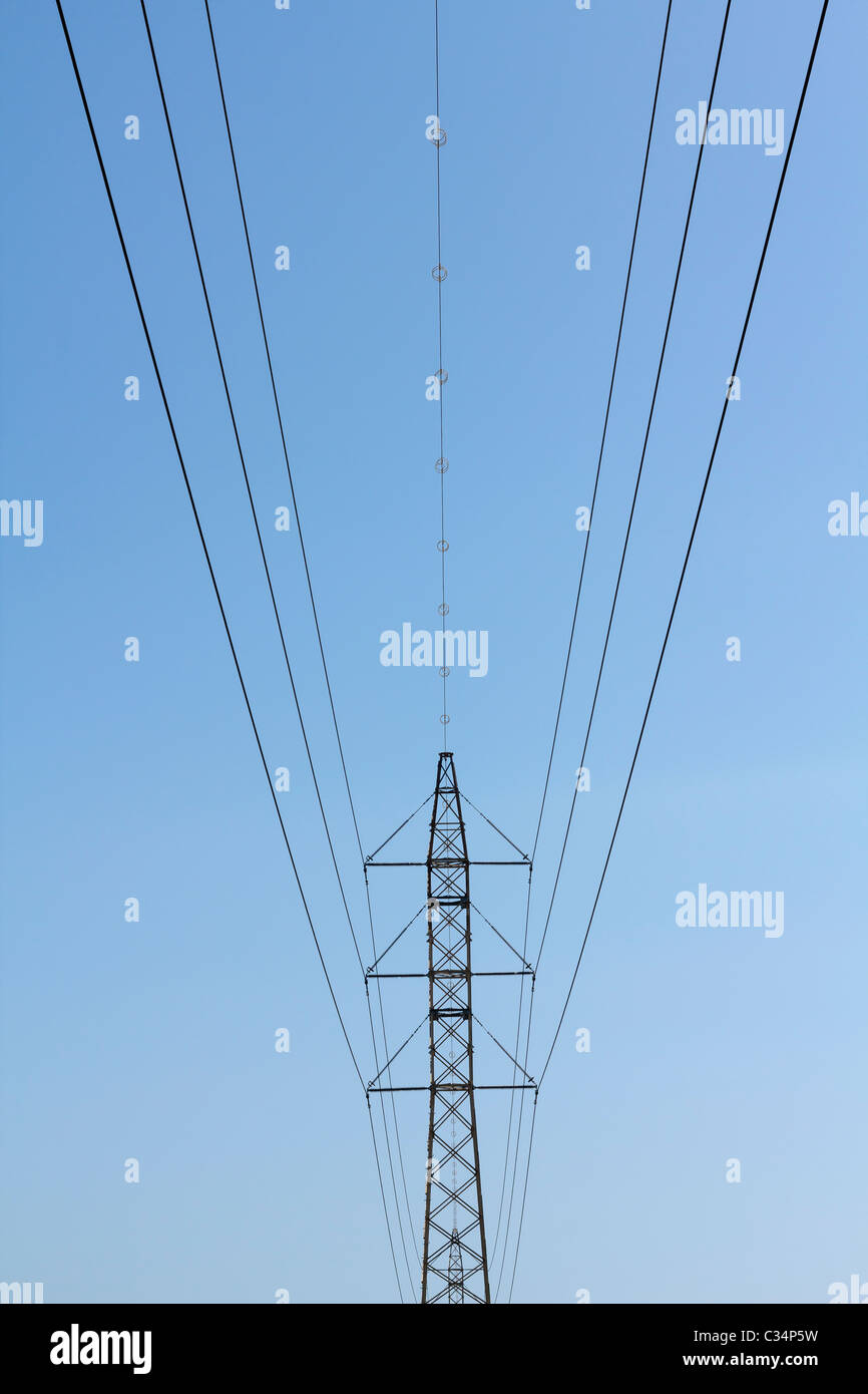 Large transmission power pole hi-res stock photography and images - Alamy