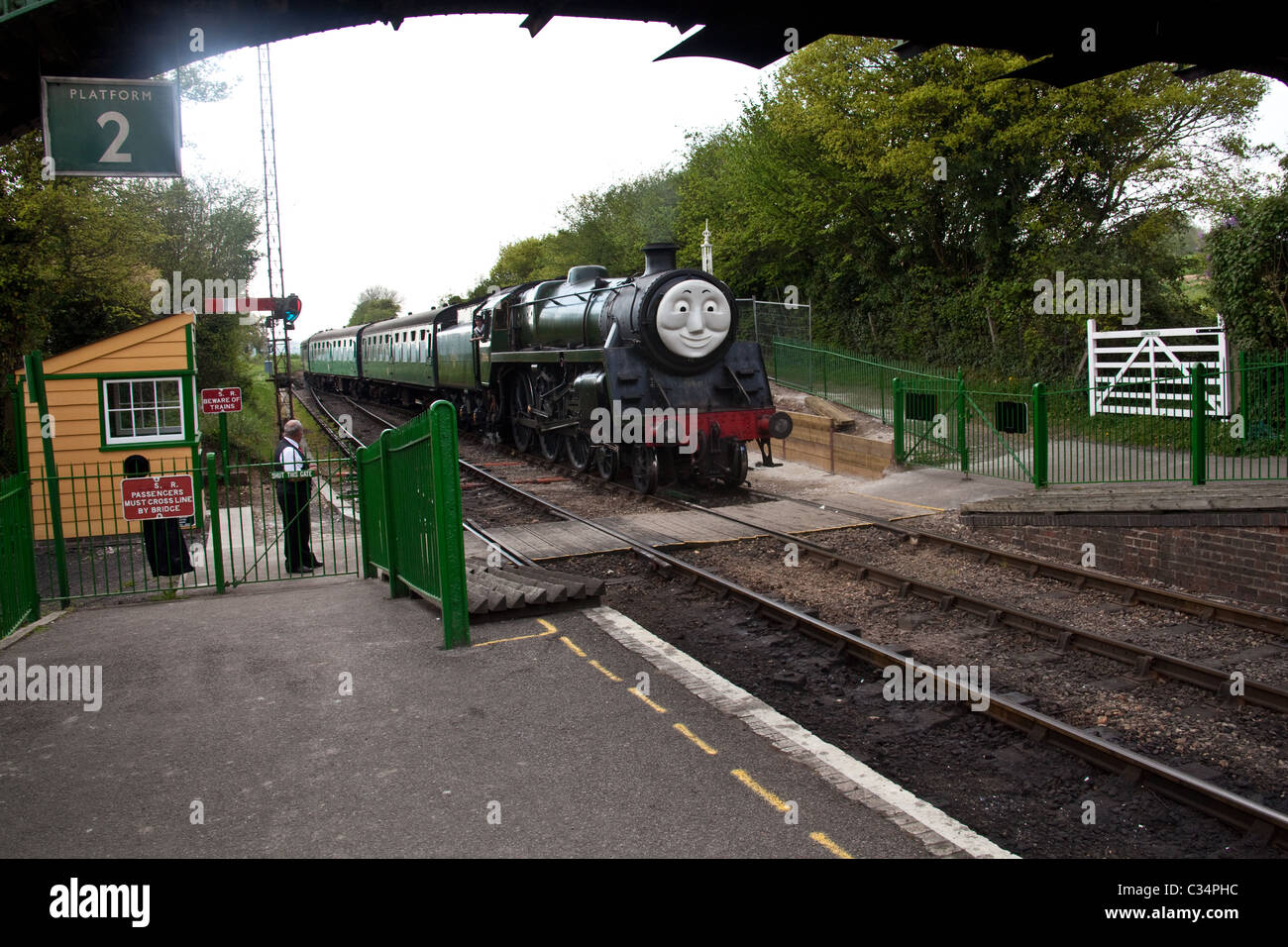 Henry the green engine at Ropley station on the watercress line ...