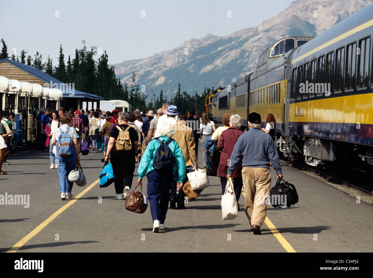 Alaska railroad denali train depot hi-res stock photography and images ...
