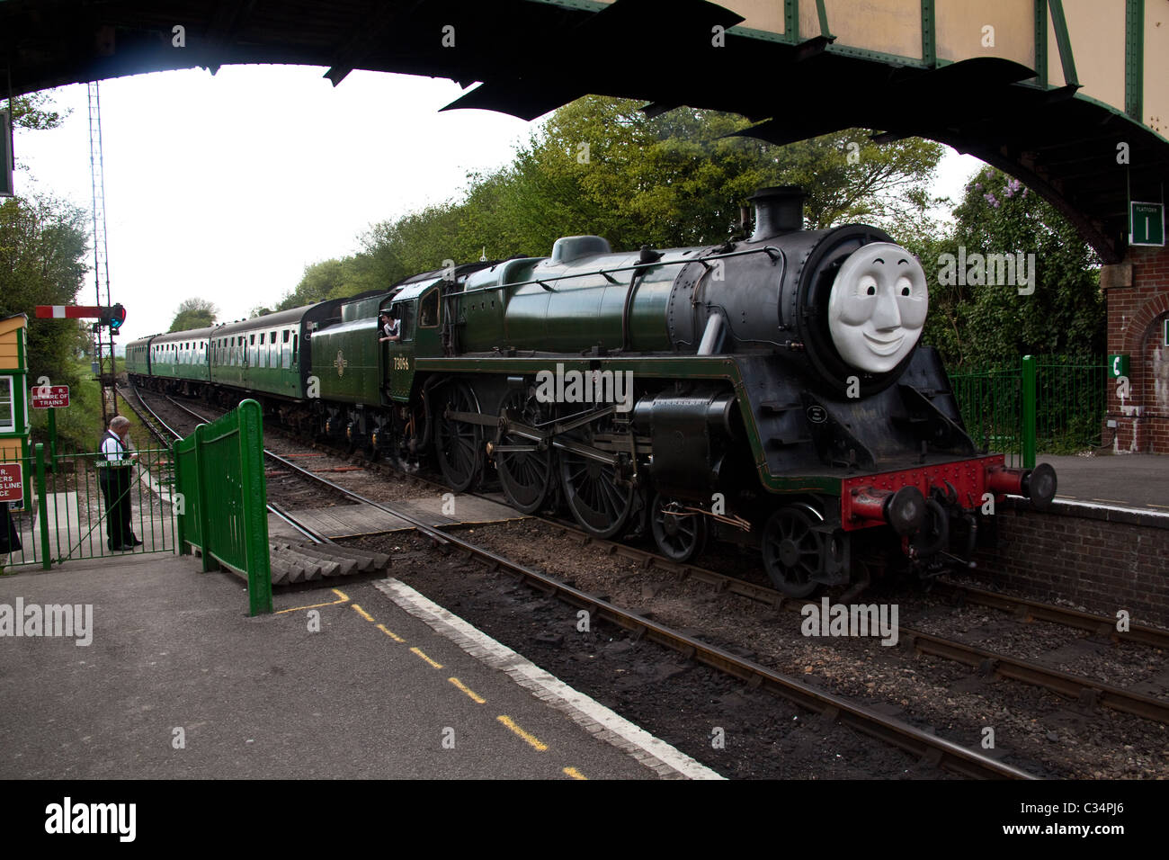 Henry the green engine at Ropley station on the watercress line ...