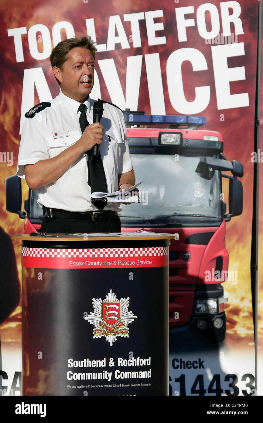 CFO David Johnson Essex County Fire and Rescue Service Stock Photo - Alamy