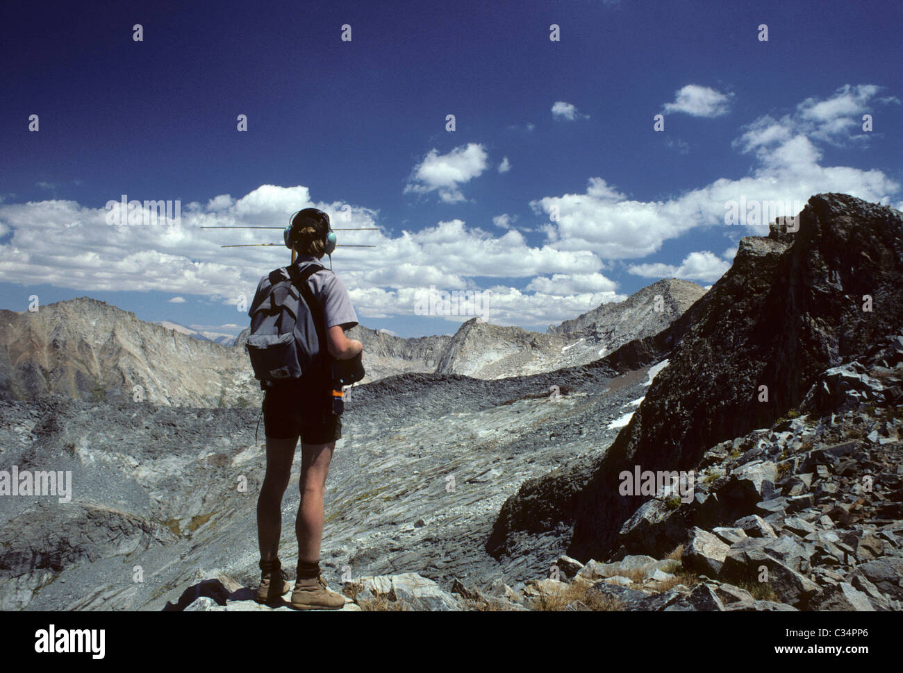 Park Ranger Using Radio Tracking Equipment, Sequoia and Kings Canyon ...
