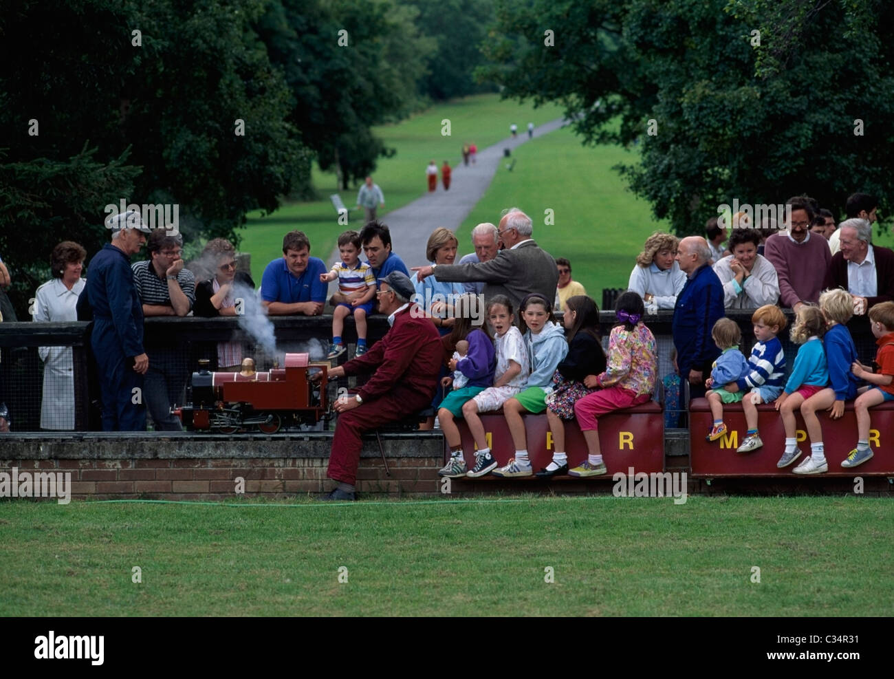 Dublin,Co Dublin,Ireland;Model Train In Marley Park Stock Photo - Alamy