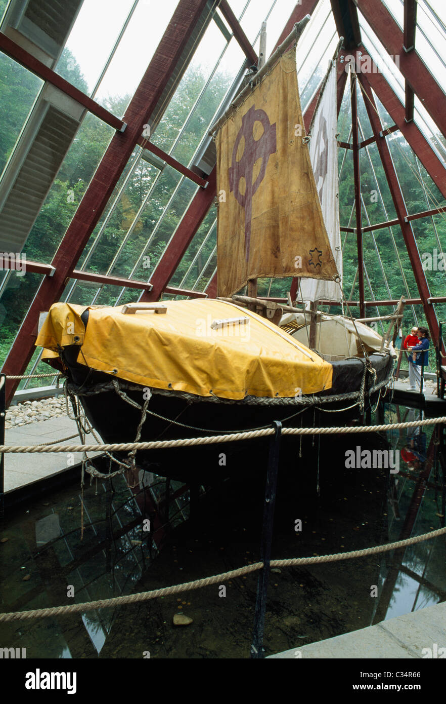Co Clare,Ireland;The Brendan Voyage Hide Boat Stock Photo - Alamy