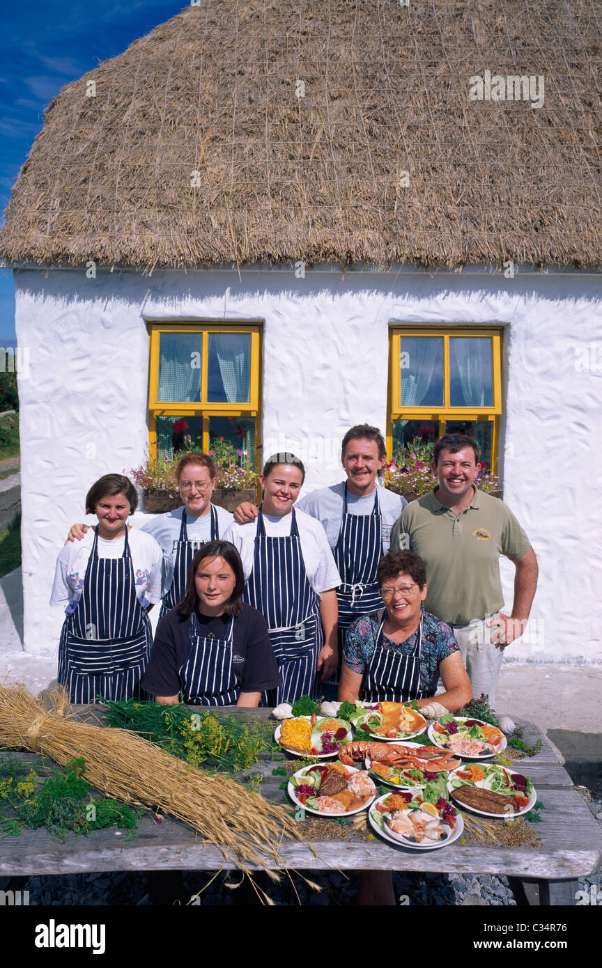Inishmore,Aran Islands,Aran Island Hotel And Staff Stock Photo - Alamy