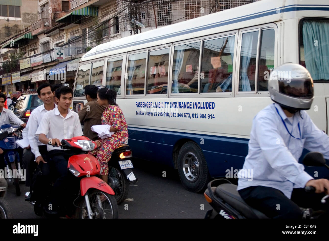 Traveling on a crowded bus hi-res stock photography and images - Alamy