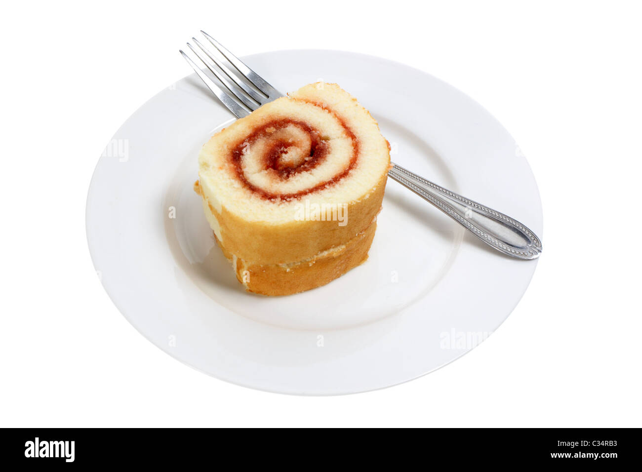 Swiss Sponge Roll Stock Photo - Alamy