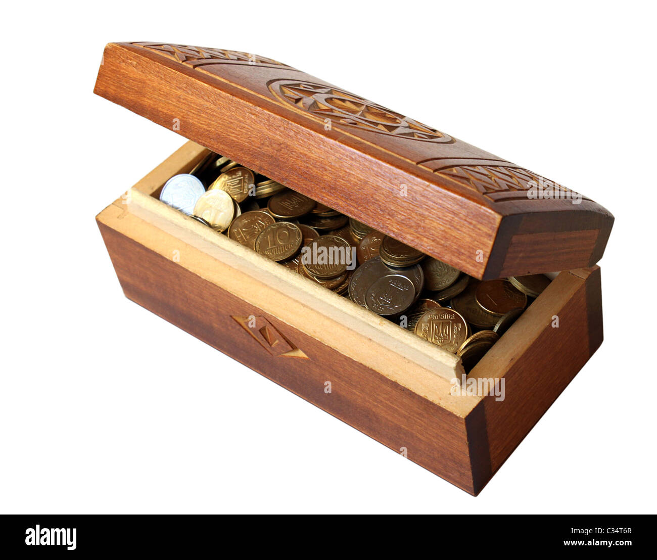 Box with coins hi-res stock photography and images - Alamy