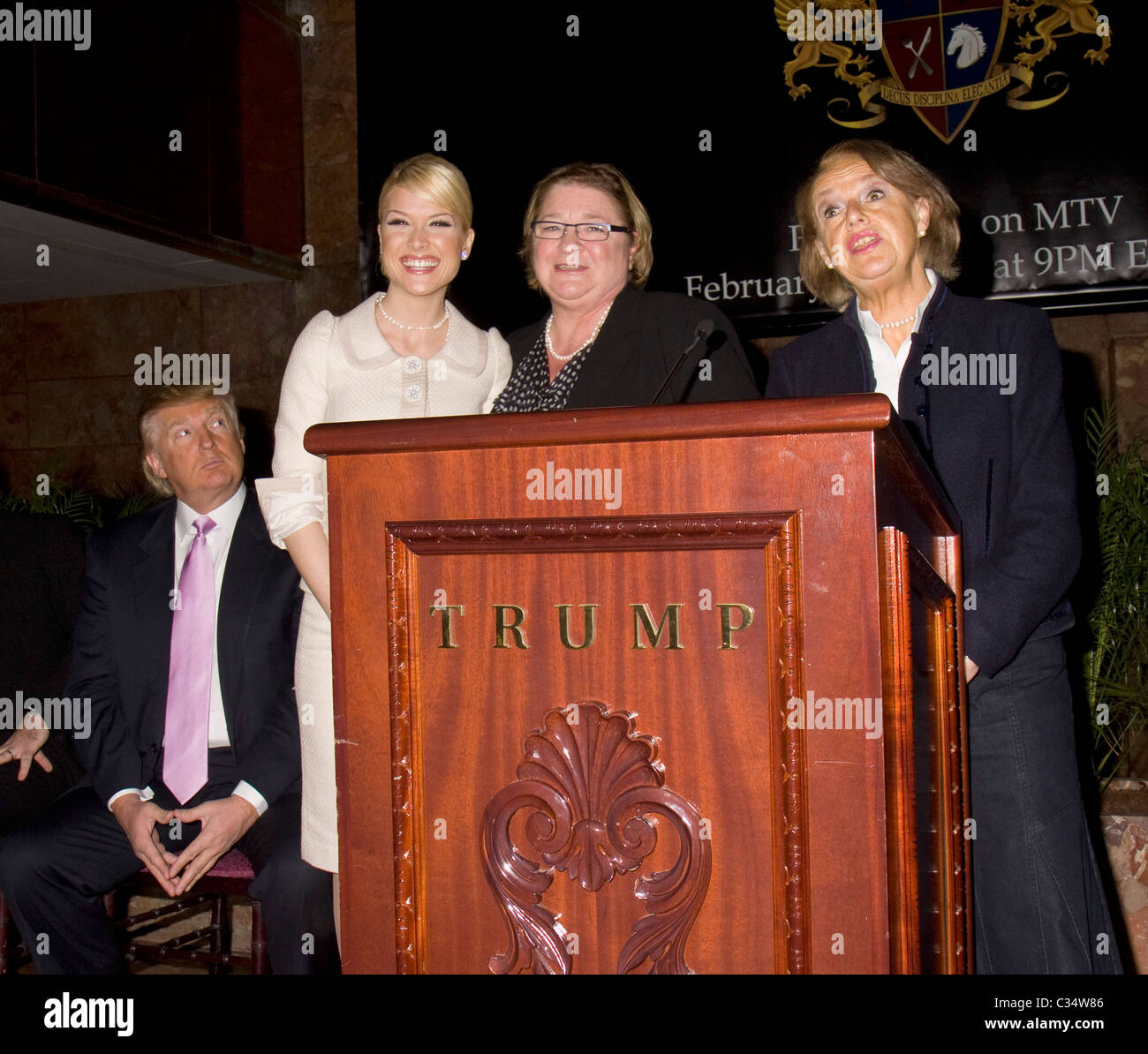 Donald Trump, Tara Conner, Rosemary Shrager and Gillian Harbord MTV And ...