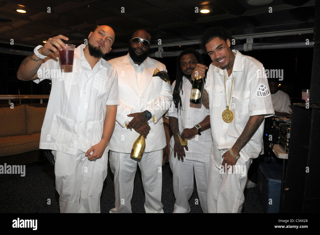 Cool, Rick Ross, Guest and Gunplay Rick Ross celebrates his birthday ...