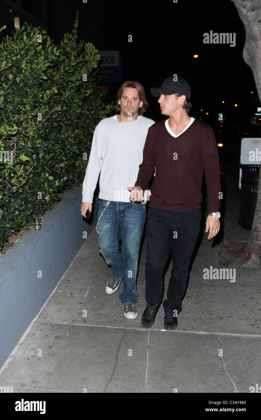 Sean Stewart and friend Celebrities arrive at My House nightclub in ...