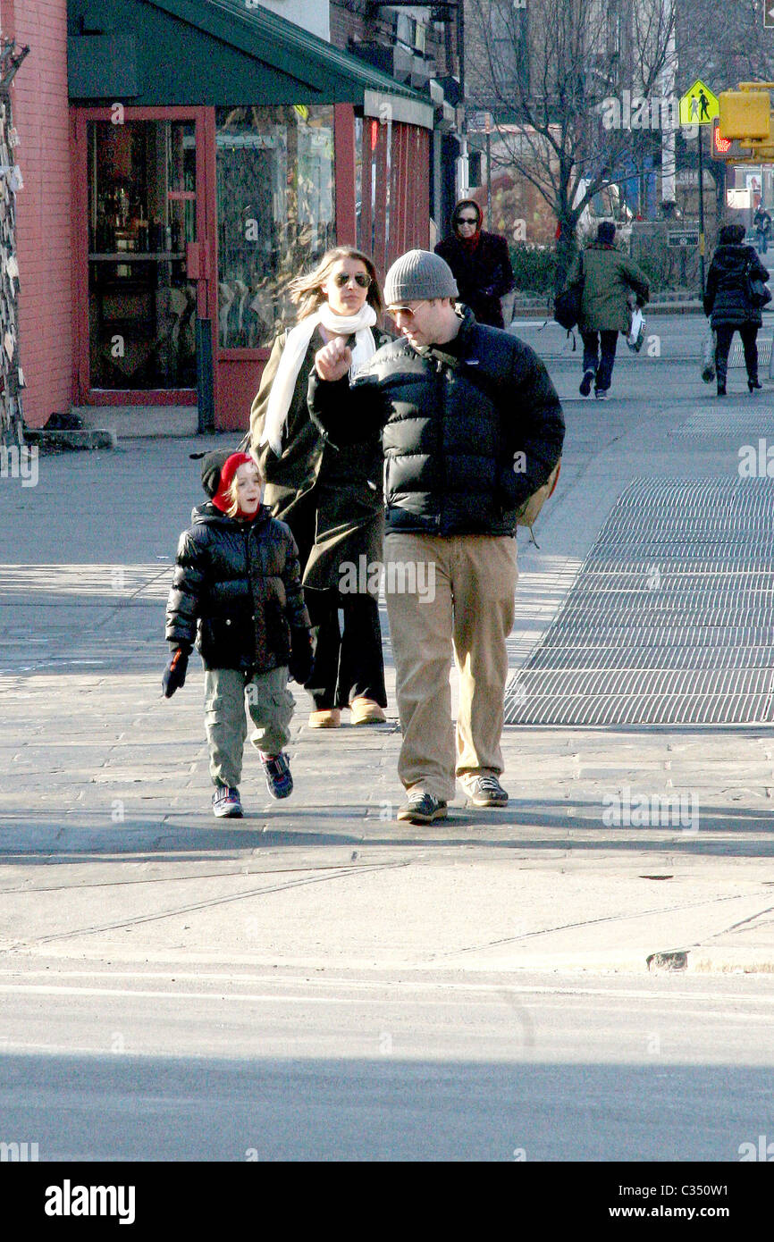James Wilkie Broderick and father Matthew Broderick out and about in ...