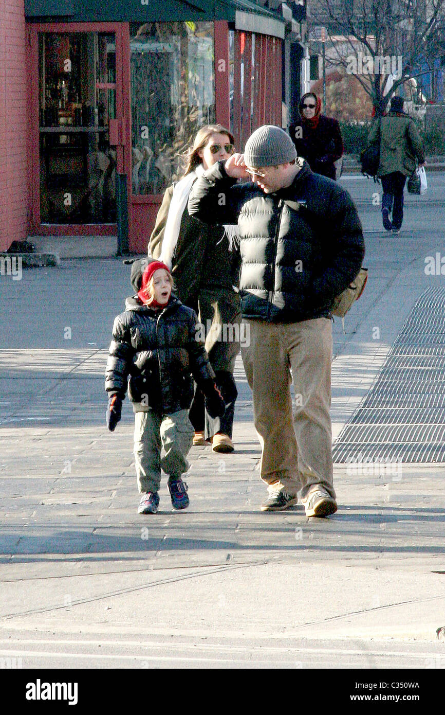 James Wilkie Broderick and father Matthew Broderick out and about in ...