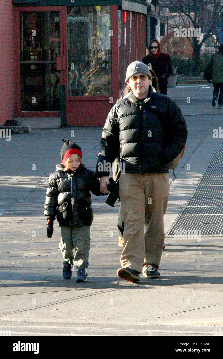 James Wilkie Broderick and father Matthew Broderick out and about in ...