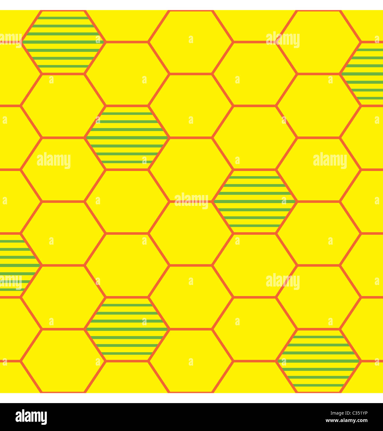 A depiction of bee hive illustrated into organized seamless pattern ...