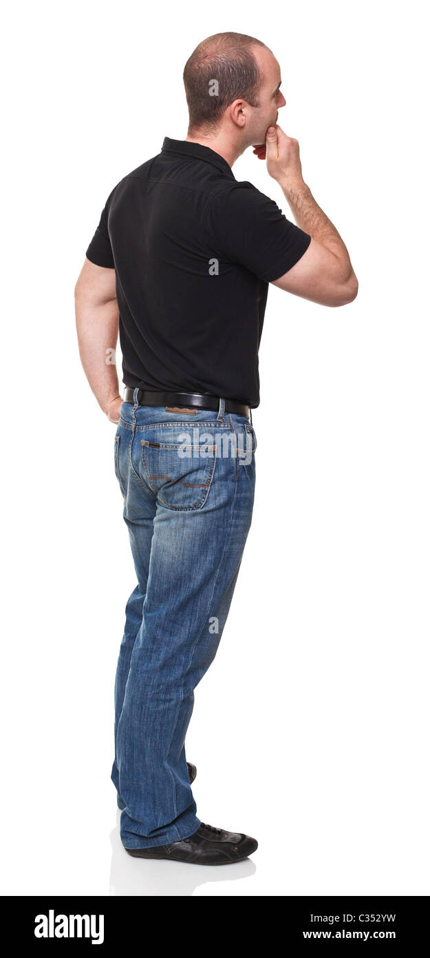 portrait of white adult looking isolated Stock Photo - Alamy
