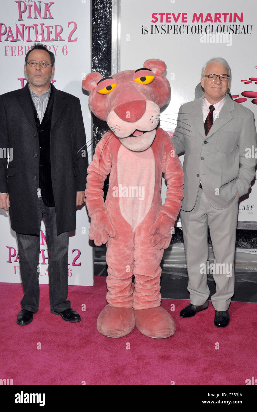 Jean Reno, Pink Panther and Steve Martin New York Premiere of 'The Pink ...