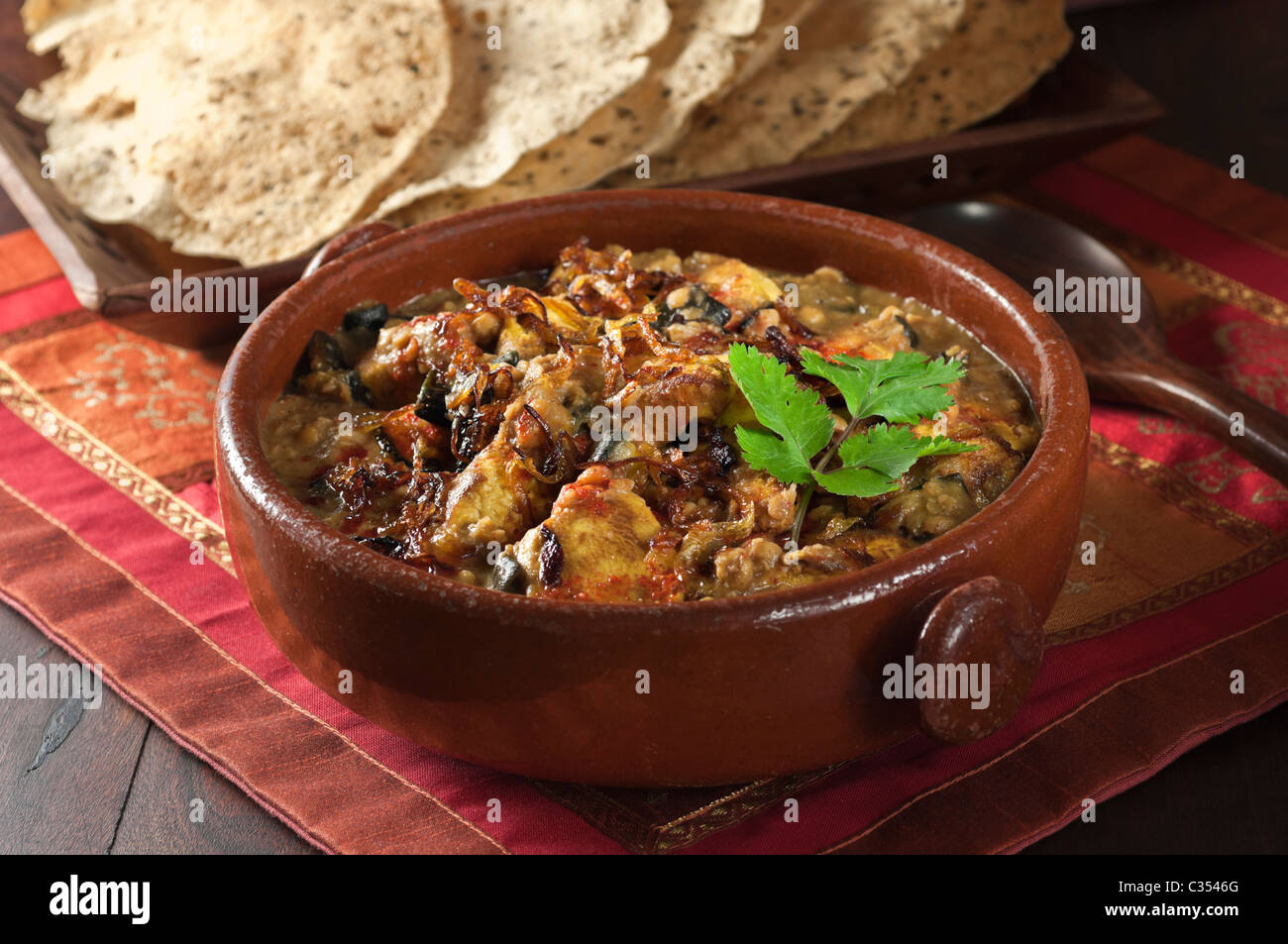 Chicken Dhansak curry Indian food Stock Photo - Alamy