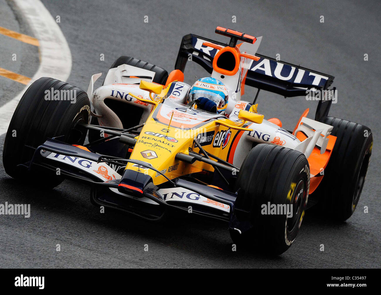 Fernando Alonso 2008 Brazilian Formula 1 Interlagos Grand Prix Sao ...