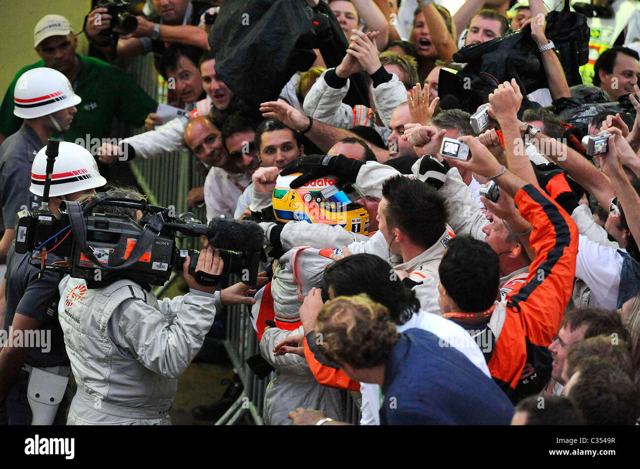 Lewis Hamilton 2008 Brazilian Formula 1 Interlagos Grand Prix Sao Paulo ...