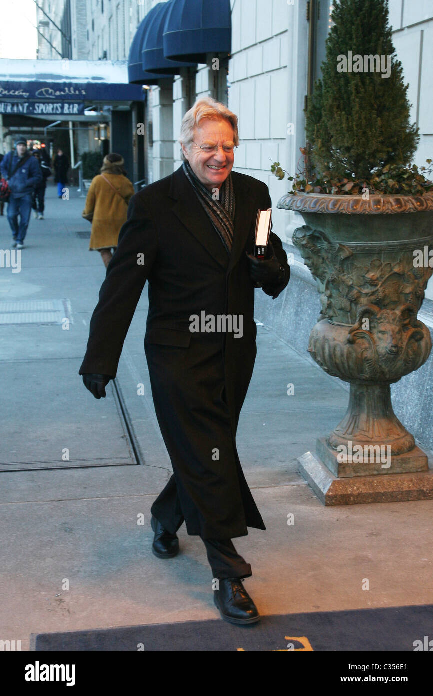 Jerry Springer outside his Manhattan hotel New York City, USA - 05.02. ...