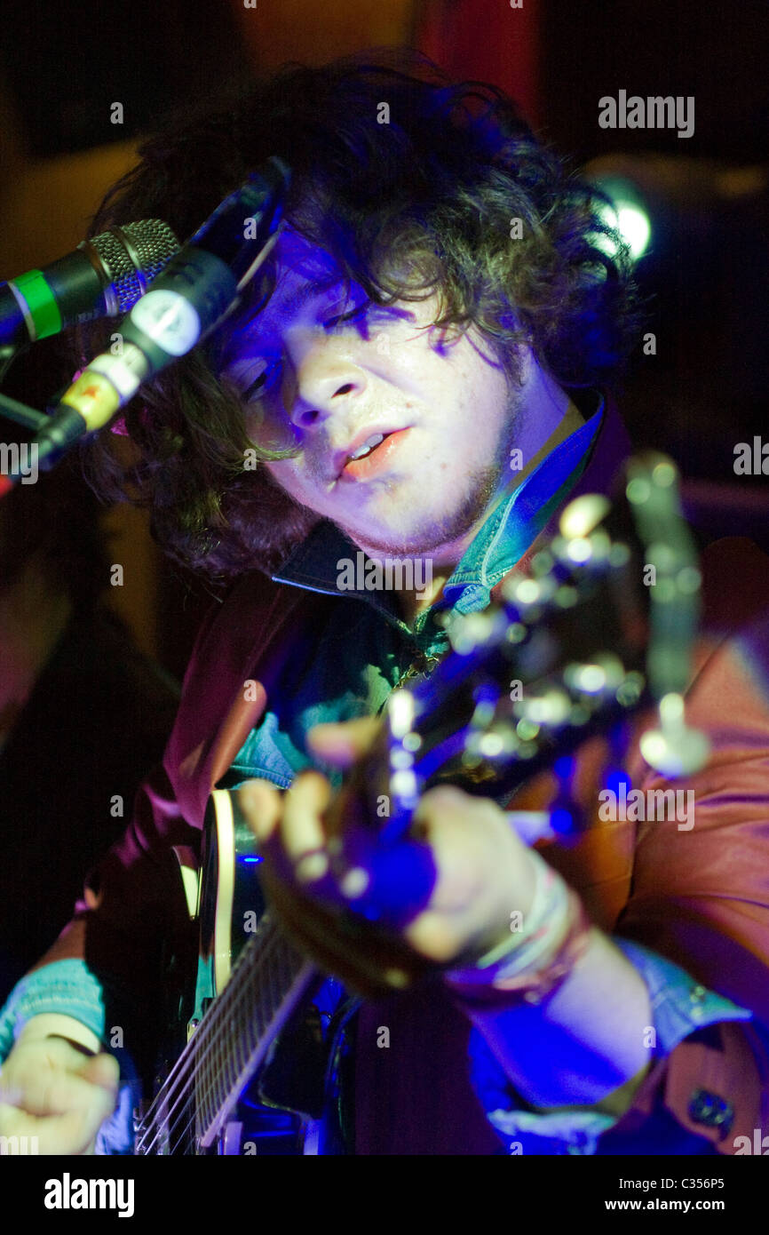 Kyle Falconer, lead singer of The View performs for the Q Music Club at ...