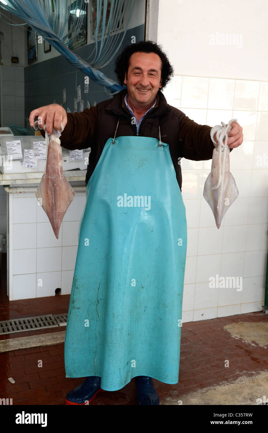 The Fish Man, Alberobello Market Stock Photo - Alamy