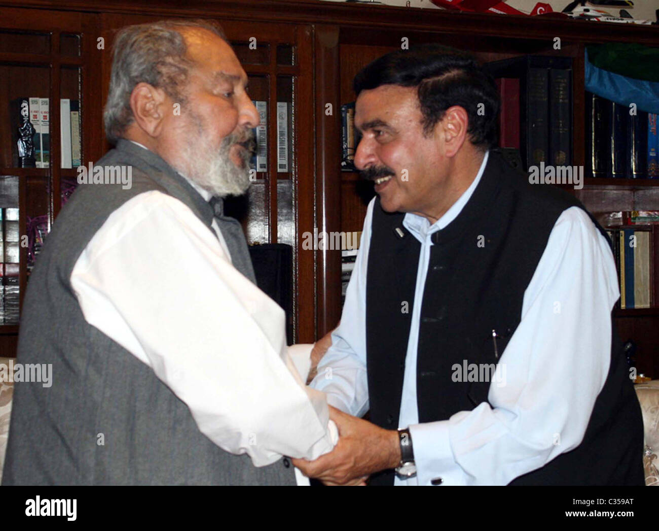 Pir sahib pagara talks with awami muslim league aml chief hi-res stock ...