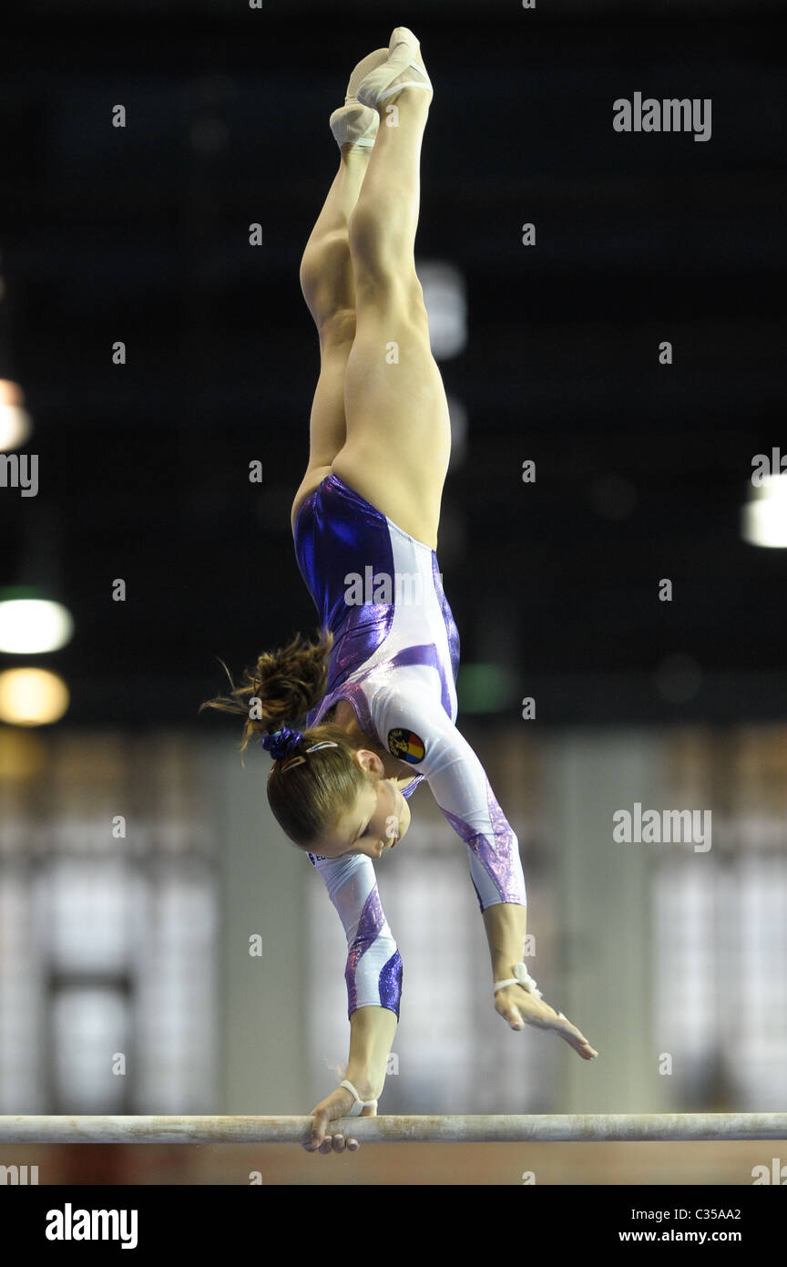 16.04.2011 Glasgow World Cup Gymnastics.Kelvin Hall Glasgow. Elena ...