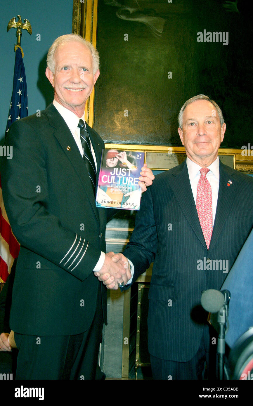 Pilot Chesley B. Sullenberger and Mayor Michael Bloomberg Mayor Michael ...