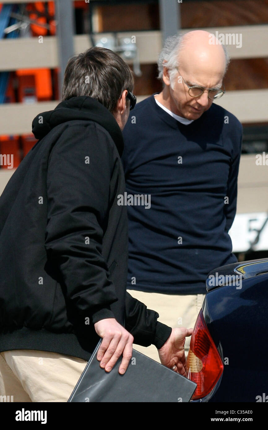Larry David On set during the filming of 'Curb Your Enthusiasm' Los ...