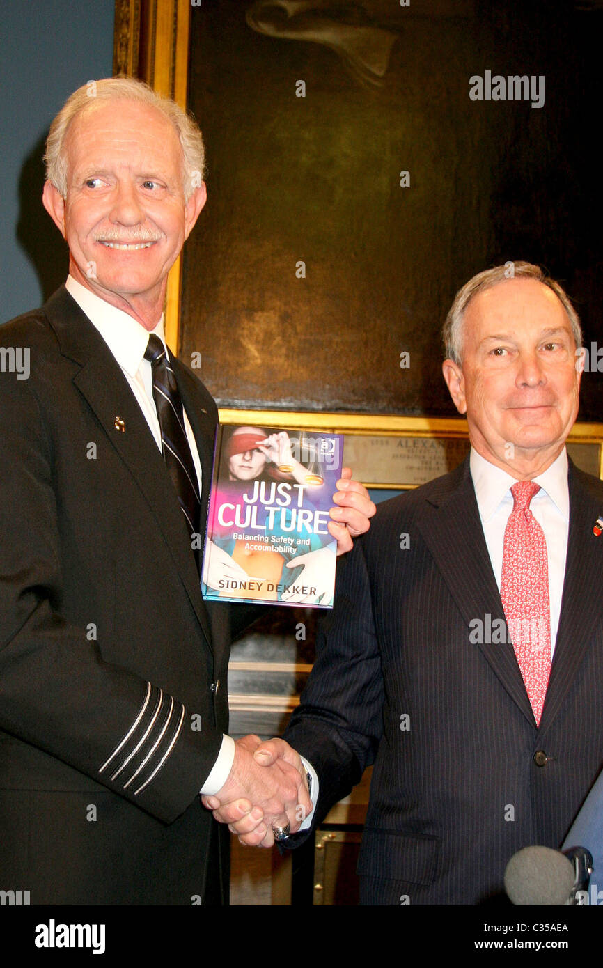 Pilot Chesley B. Sullenberger and Mayor Michael Bloomberg Mayor Michael ...
