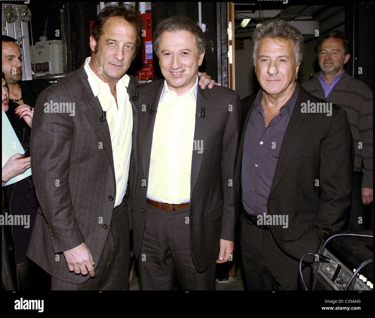 Vincent Lindon, Michel Drucker and Dustin Hoffman Dustin Hoffman ...