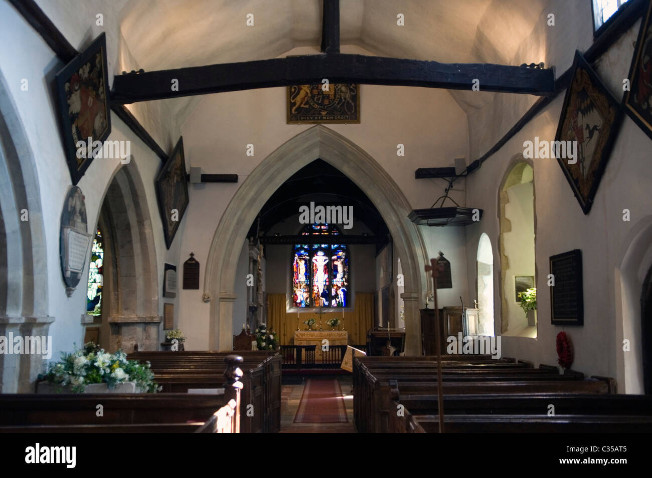 Bucklebury Berkshire UK. Interior Church of St Mary the Virgin. 2010s ...