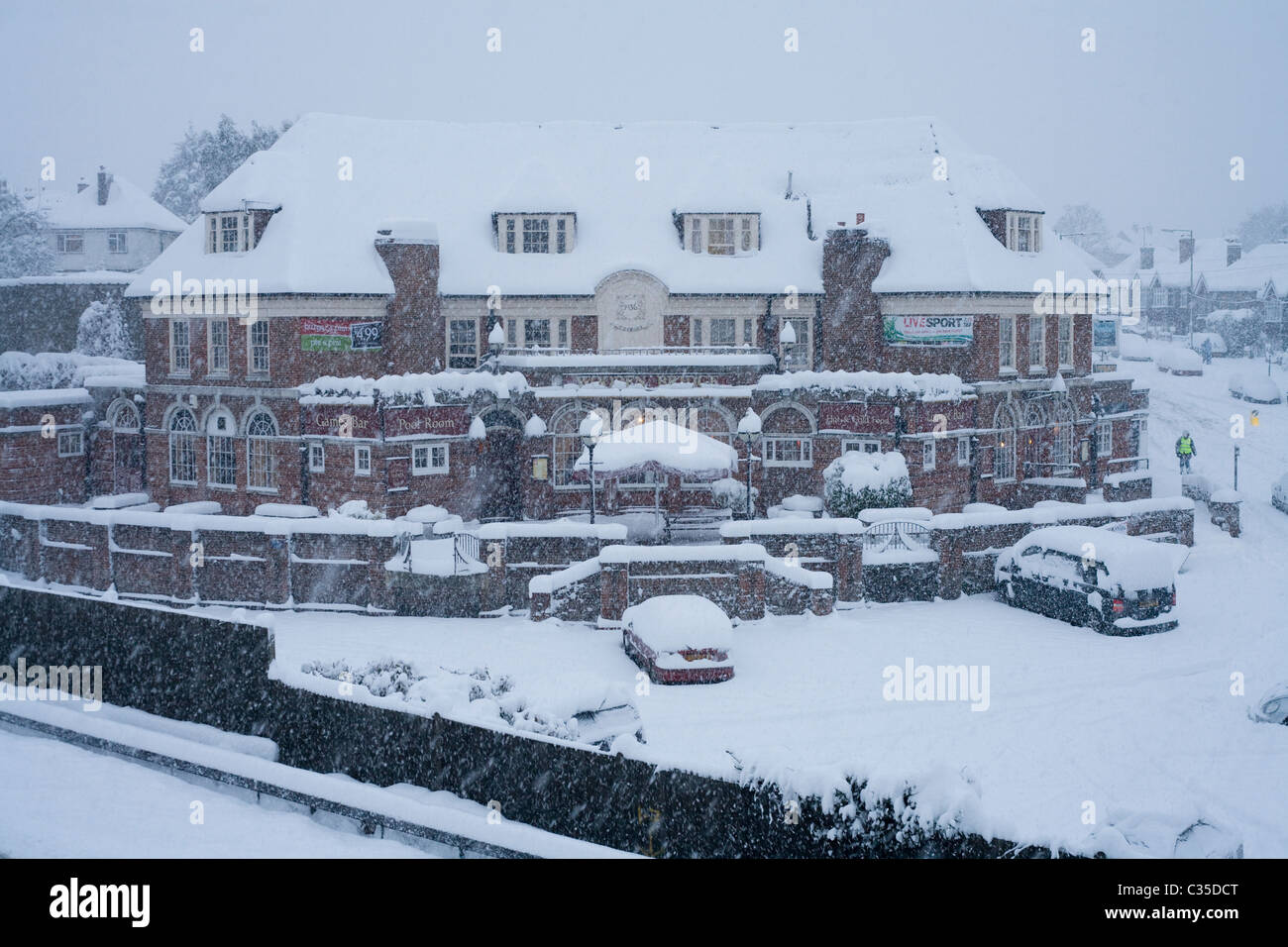 Snow in Guildford Surrey Southern England United Kingdom Stock Photo ...