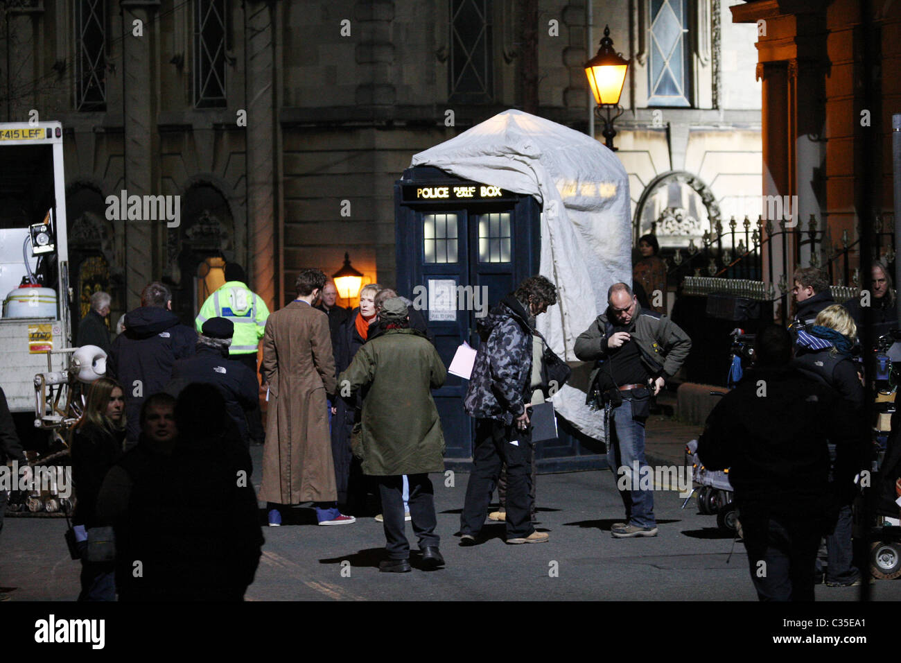 David tennant lindsay duncan filming doctor who special wales hi-res ...