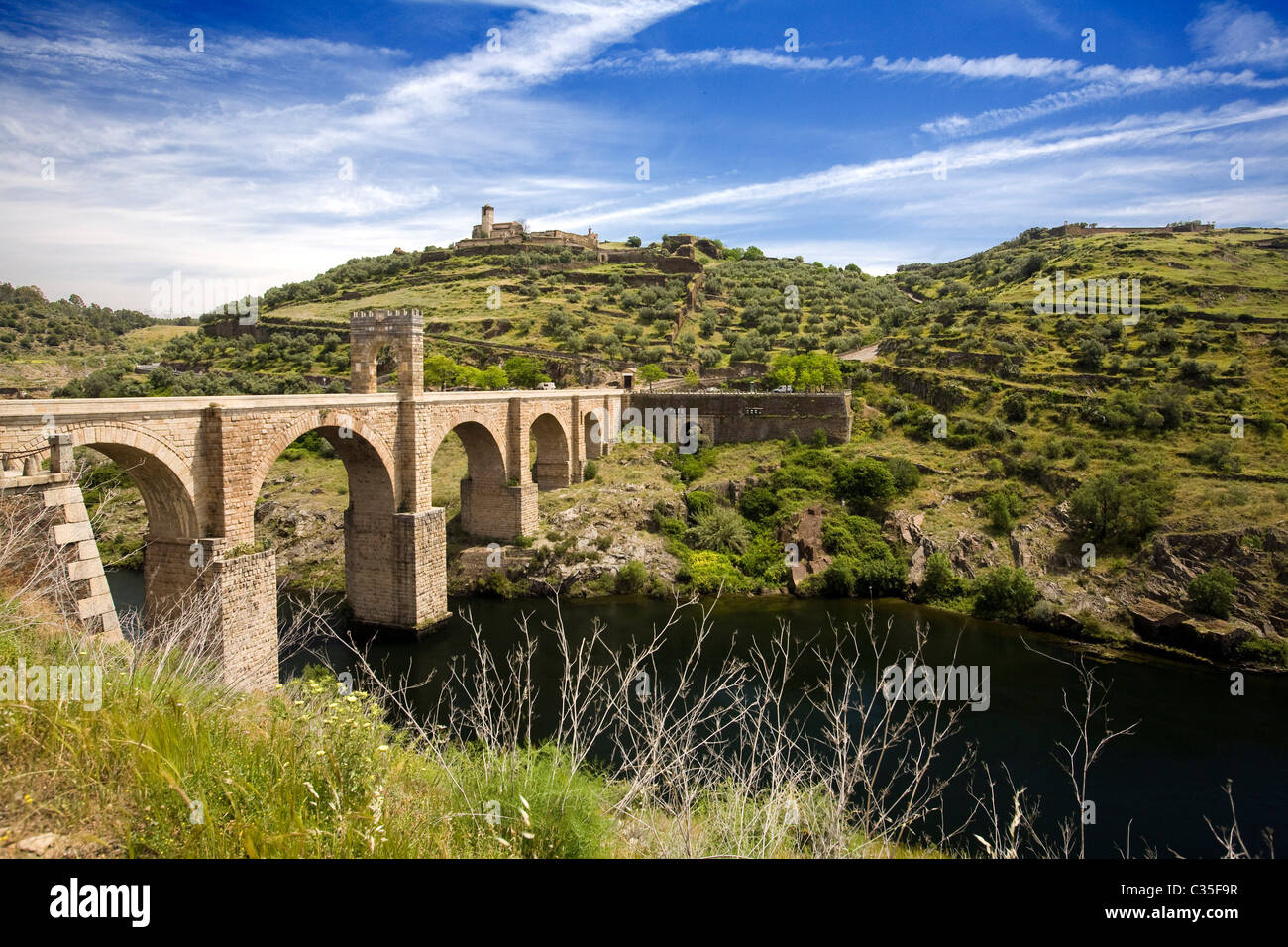 Roman bridge of alcantara hi-res stock photography and images - Alamy