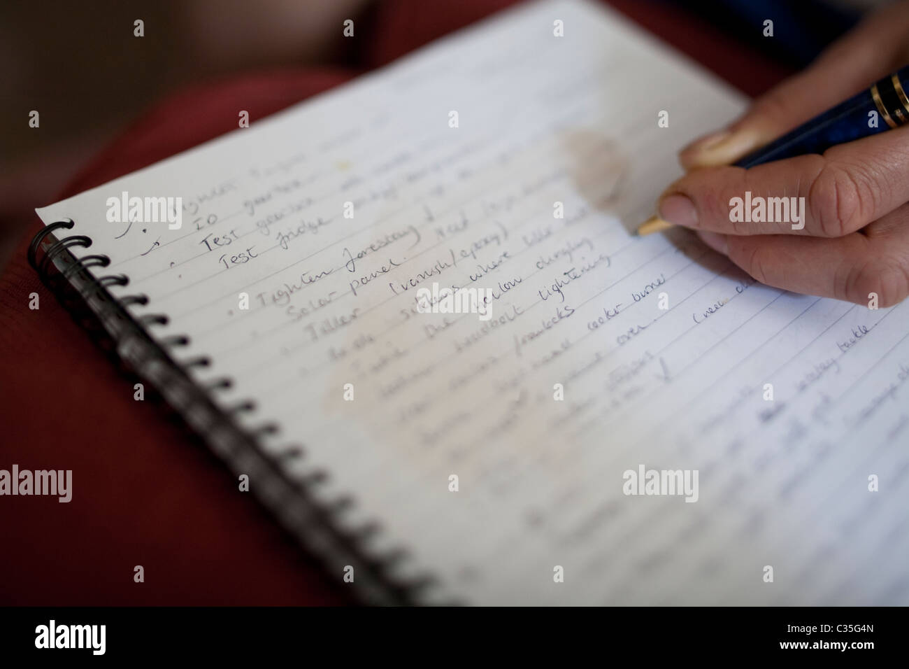 Selective Focus Writing Pad with List of Things To Do Stock Photo - Alamy
